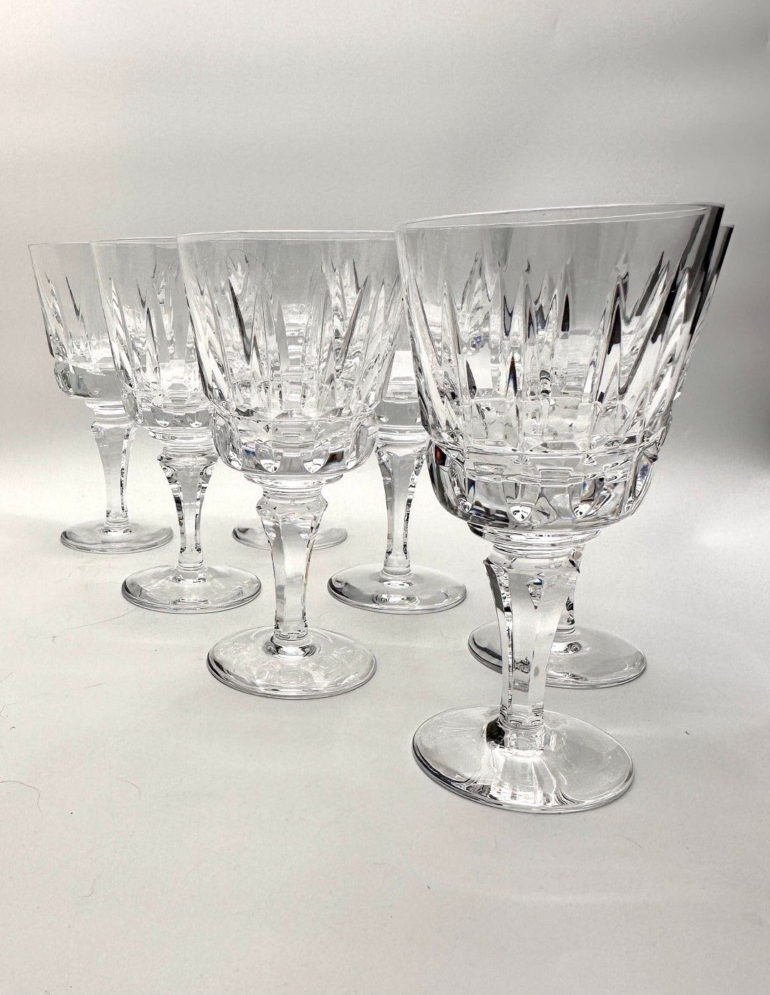 Vintage Atlantis Lisbon Cut Crystal Water Goblet 10oz - Set of 7 ...