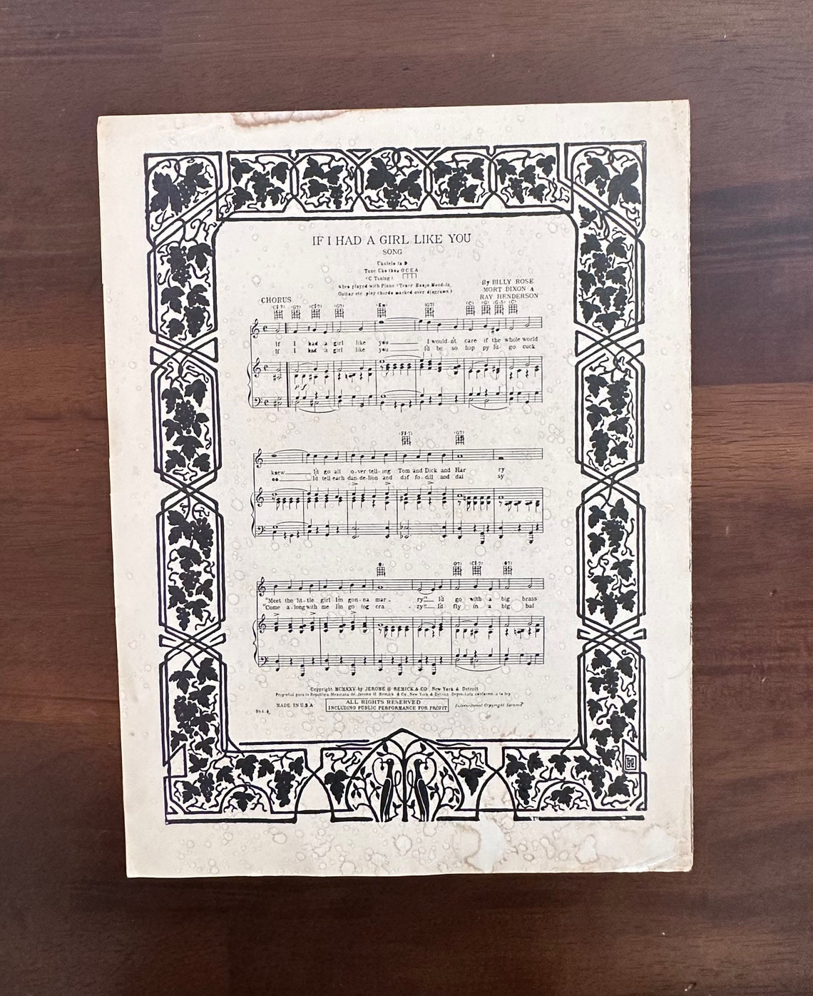 Antique Sheet Music 1925 Dont Bring Lulu Song and Ukelele - Etsy