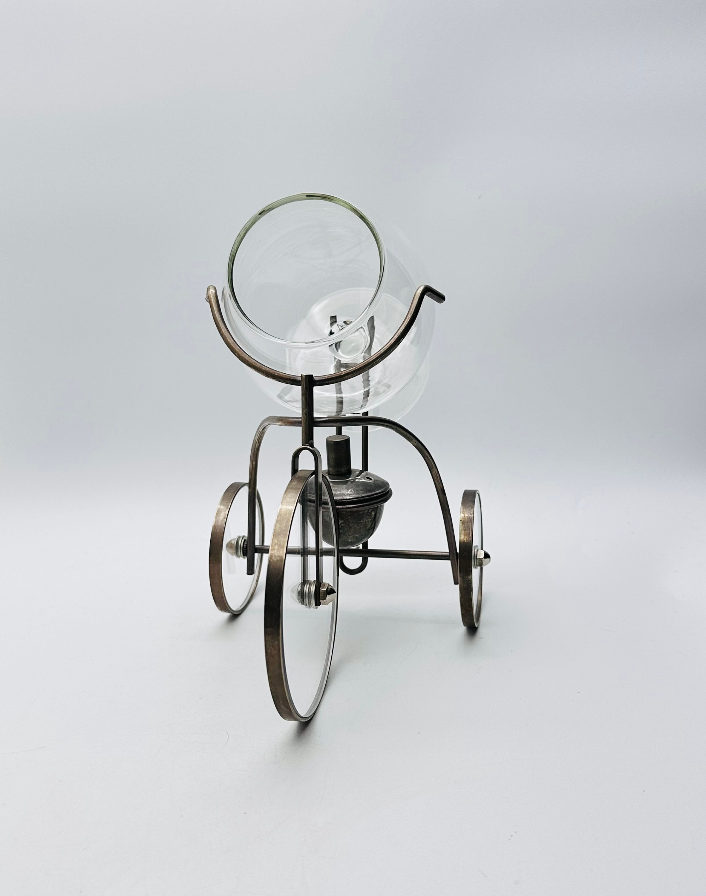 Unique Vintage Brandy Warmer With Tricycle Holder and Snifter Glass ...