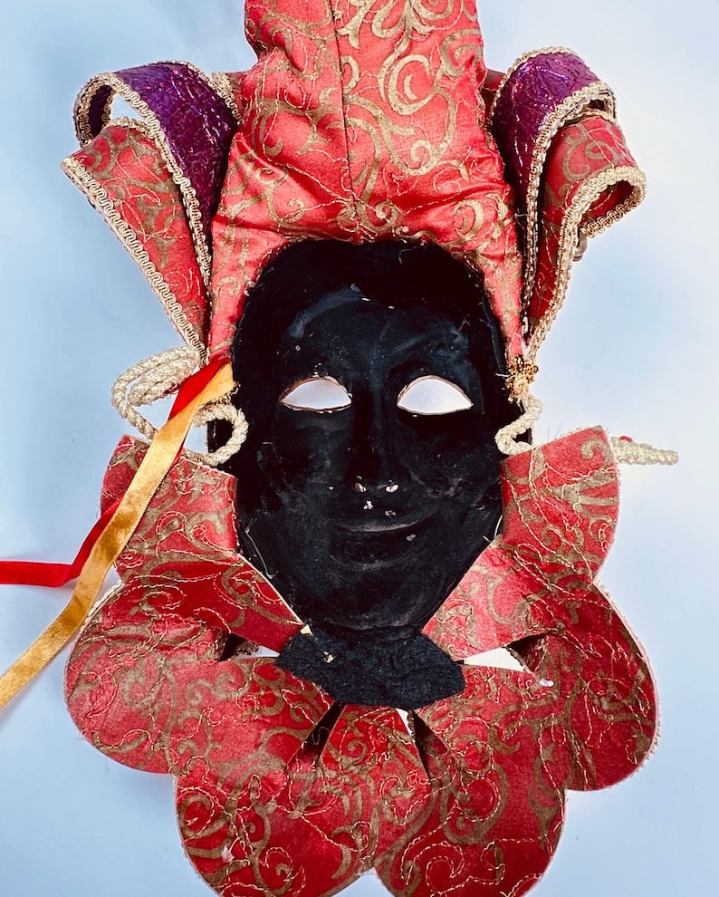 Vintage Venetian Jester Mask – Hand-painted, Carnival Wall Decor - Etsy
