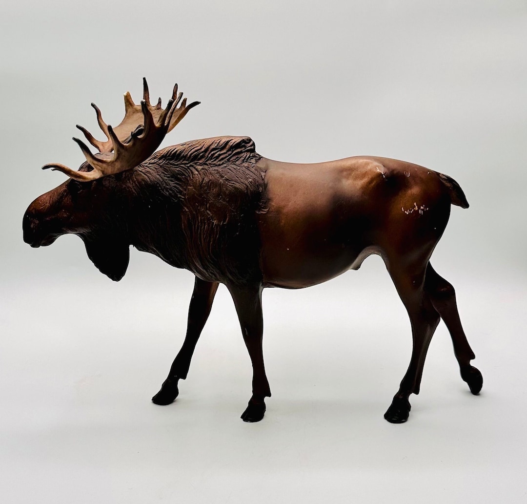 Vintage Breyer Molding Co Bull Moose Model 70 Dark Brown 1969-1980 ...