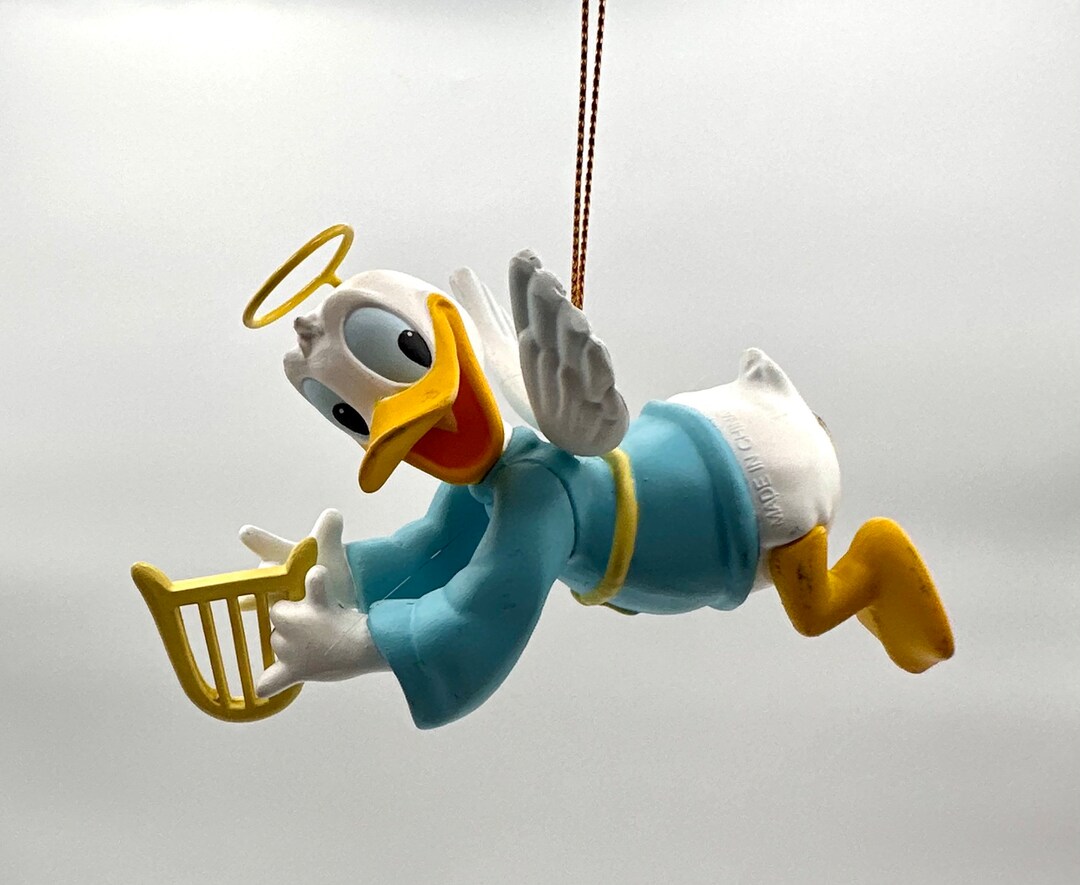 Vintage Disney Donald Duck Angel Ornament Grolier Christmas - Etsy