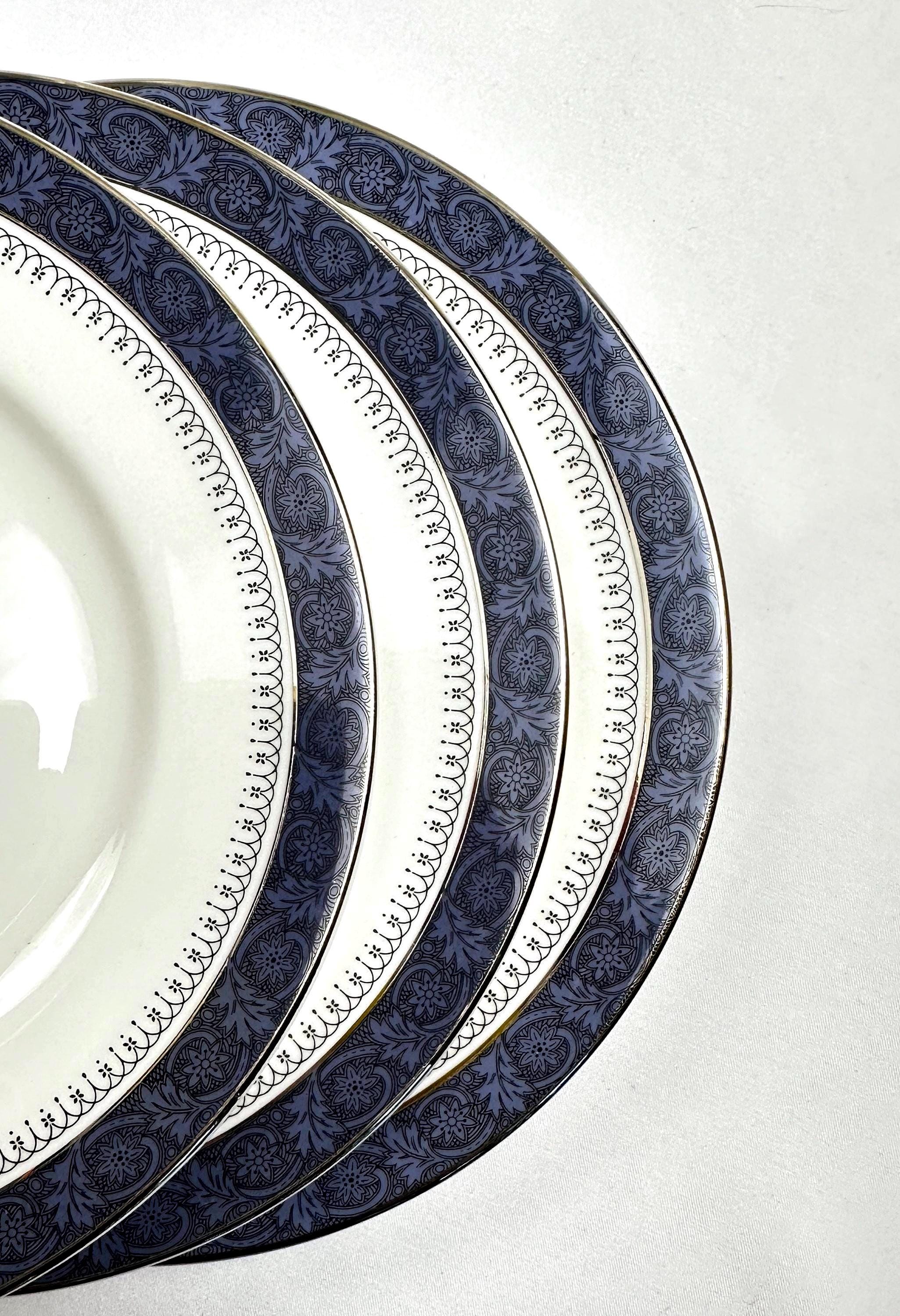 Vintage Royal Doulton Sherbrooke Bone China 8 Salad Plates Set of 4 ...