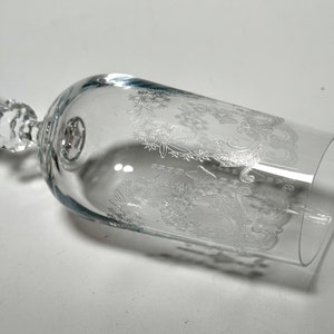 Vintage Etched Crystal Champagne Glasses Set of 6 Cascade by Import ...