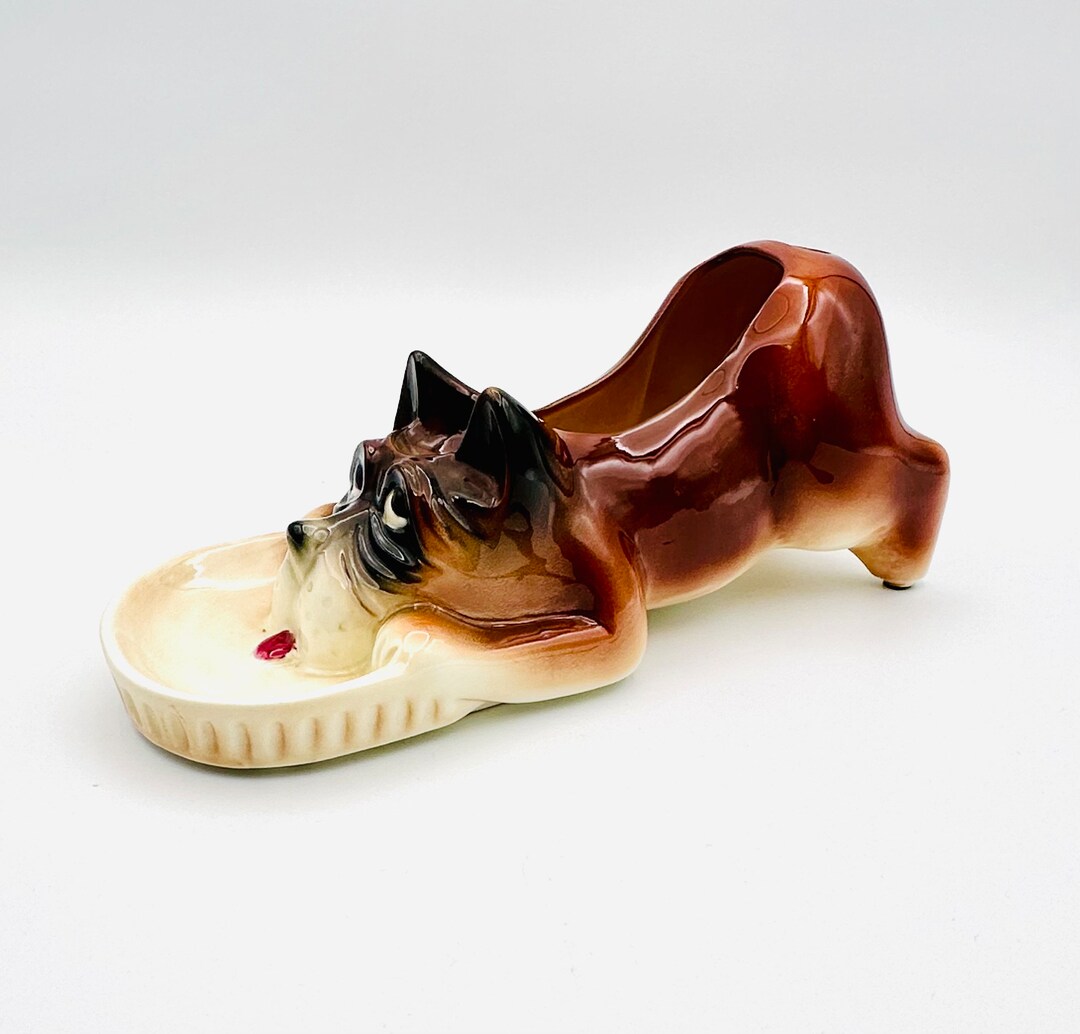 Vintage Mccoy Pottery Swank Dog Dresser Caddy - Mid-century Ceramic ...
