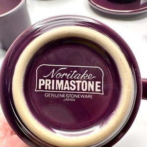 Vintage Noritake Primastone Fantasy Purple Flat Cup and Saucer Set ...