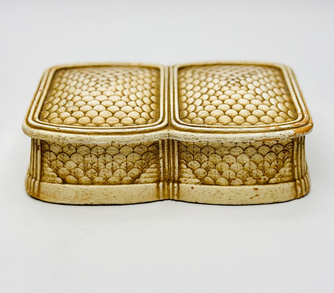 Vintage Syroco Wood Divided Cigarette Box / Trinket Box / - Etsy