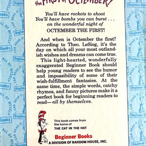 Vintage Dr Seuss Book "please Try to Remember the First of Octember ...