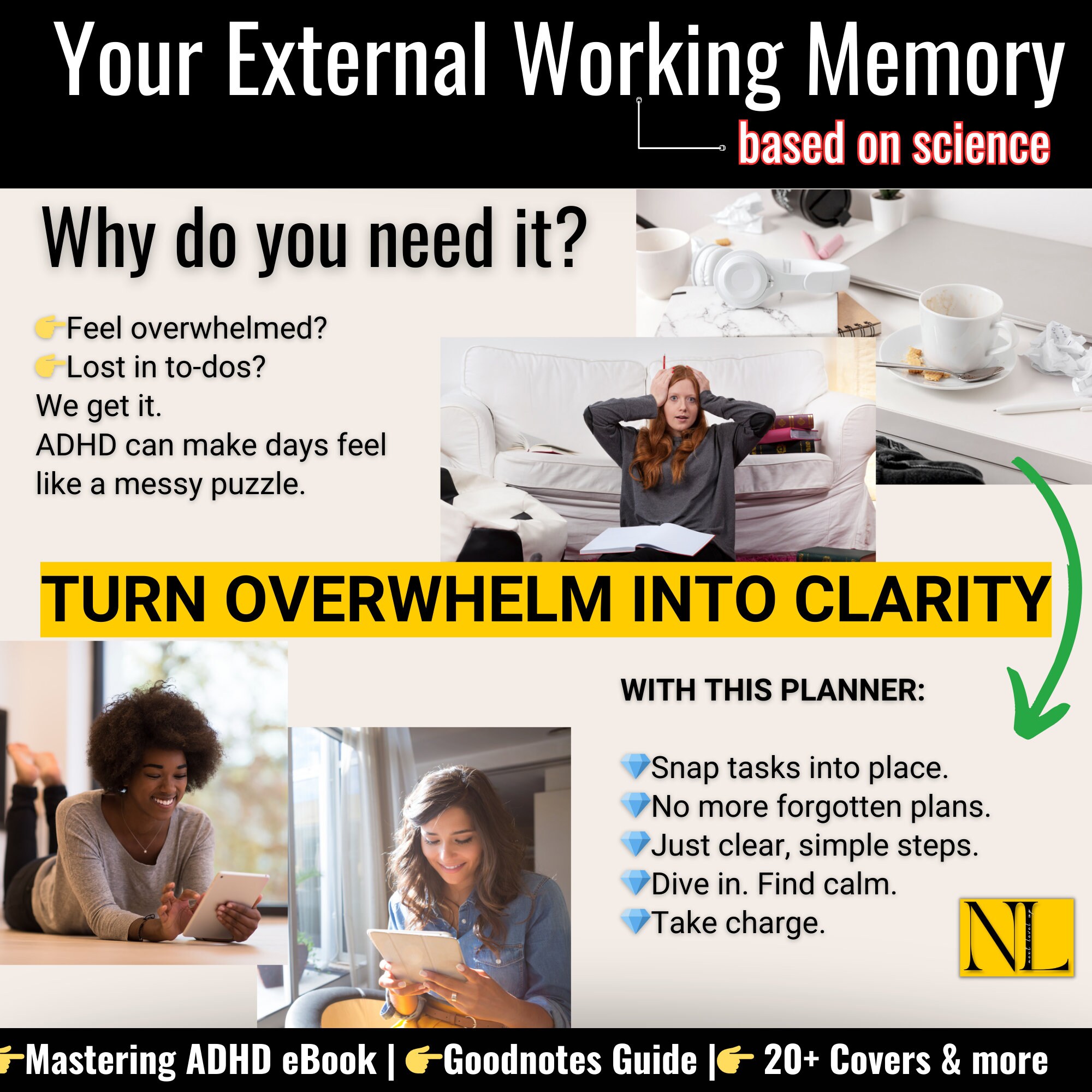 ADHD Digital Planner 2024, Adult ADHD Planner, Adhd Organizer 2024 ...