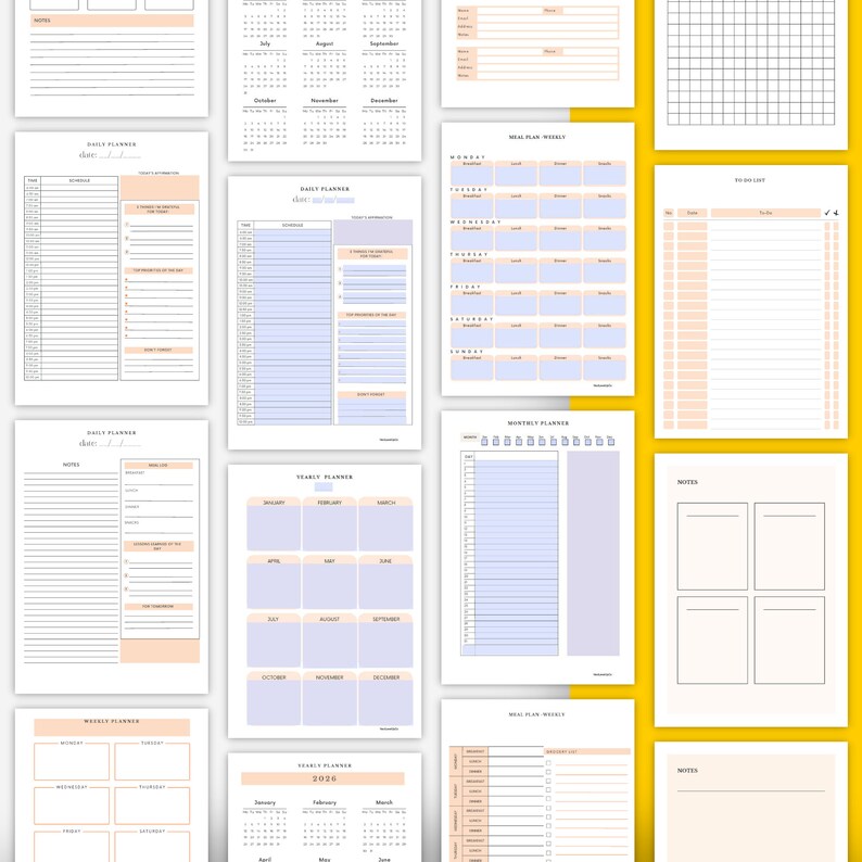 PDF Templates Bundle, Goodnotes/ Annotation Apps - Daily, Weekly ...