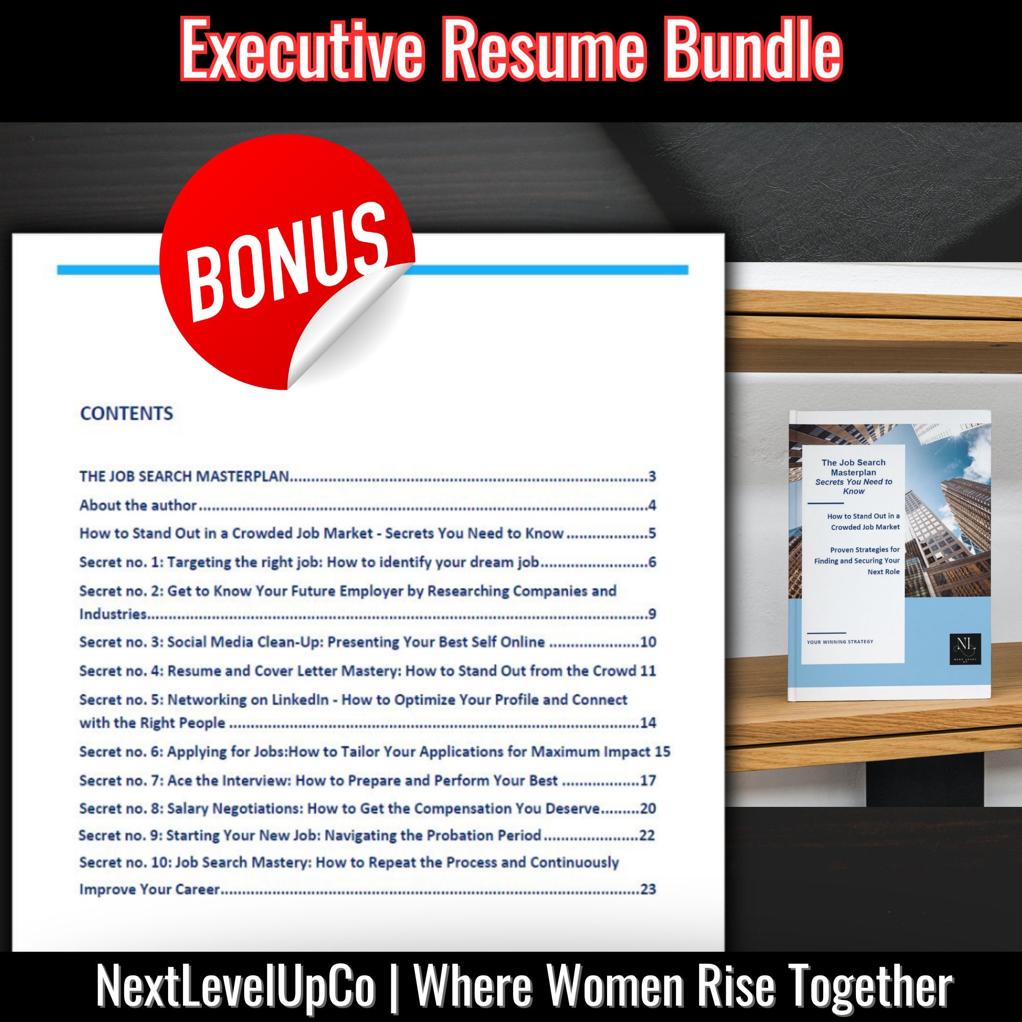 Modèle de CV exécutif Canva, Modèle de CV exécutif pour directeur ...