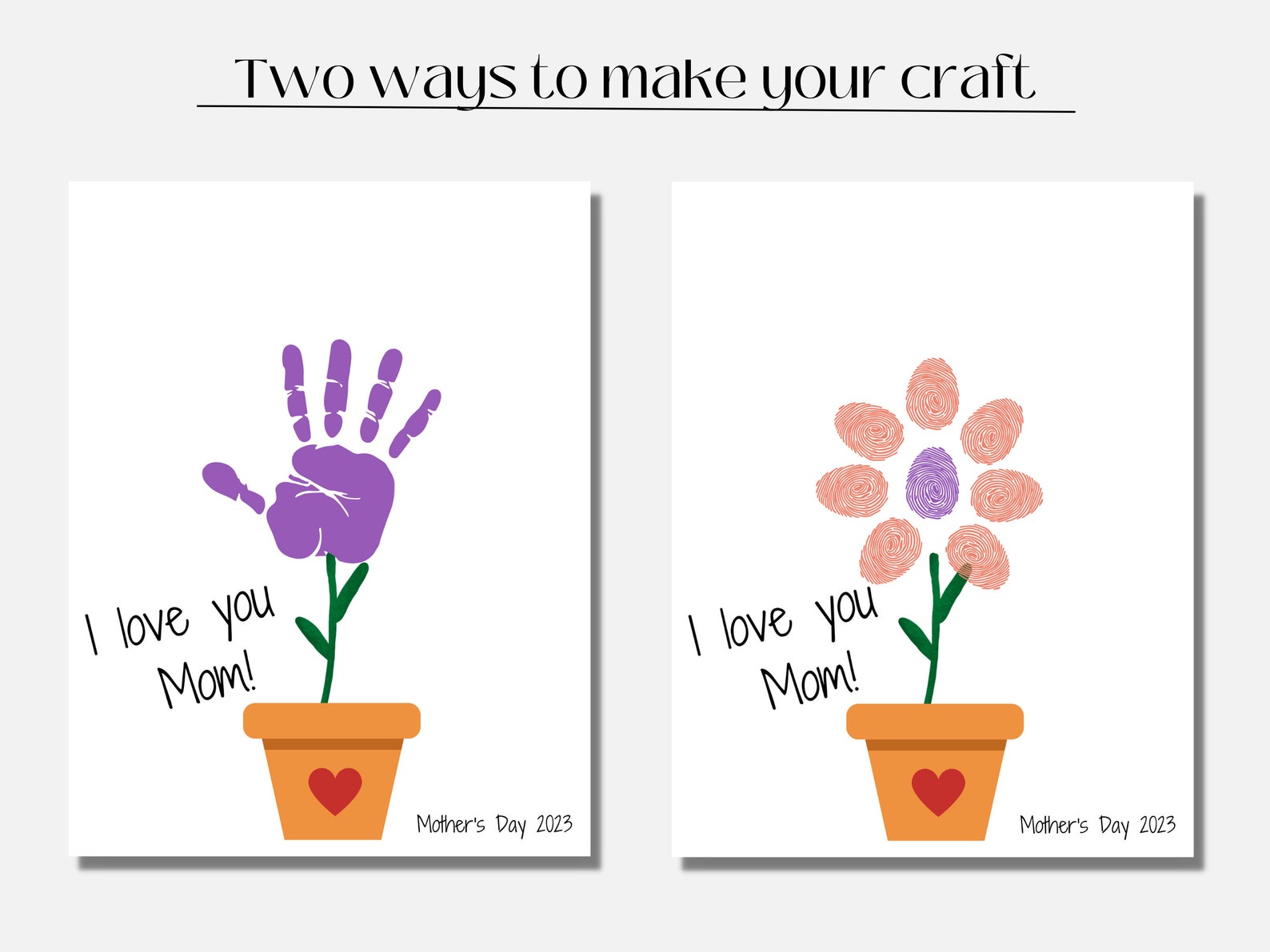 Mother's Day Handprint Craft, Kids Handprint Craft for Mother's Day ...