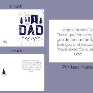 Printable Number One Dad Card for Father's Day, Printable Card for ...