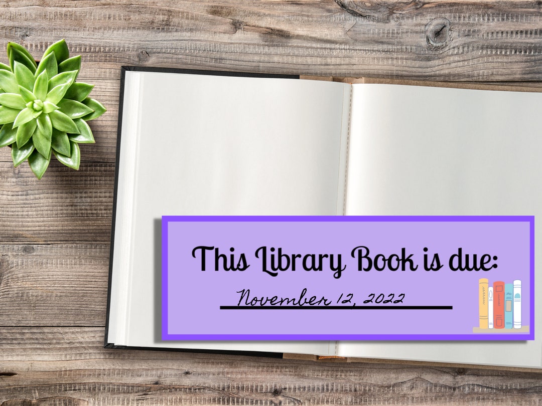 Library Bookmarks, Library Due Date Reminder Bookmarks, Bookmarks for ...