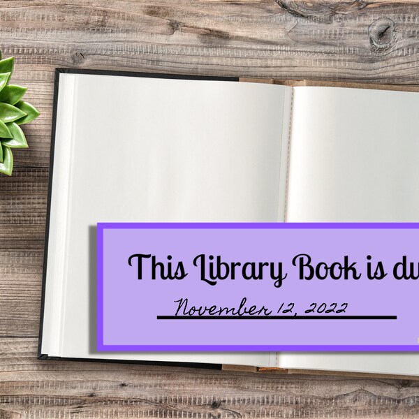 Library Due Date - Etsy