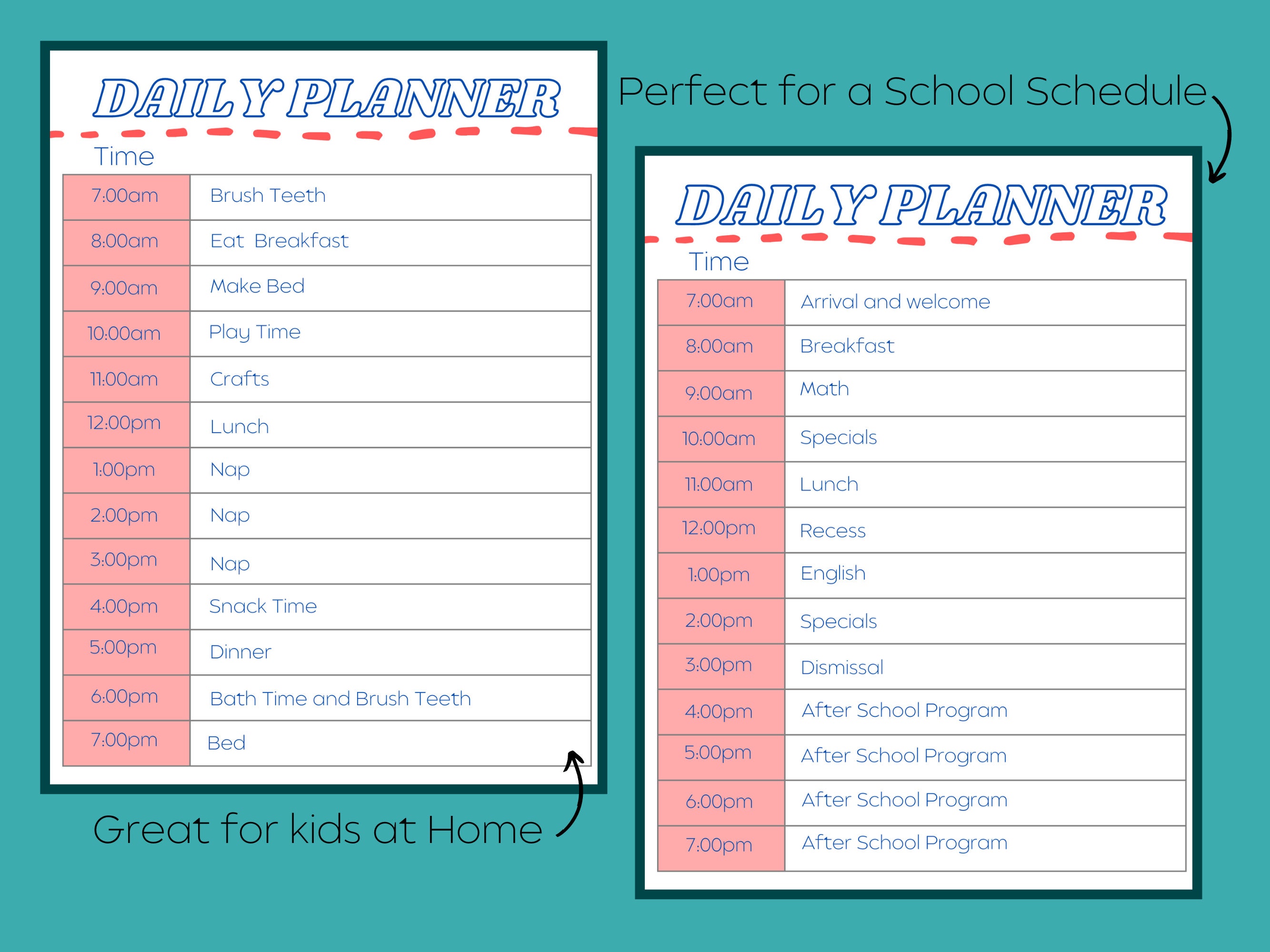 12 Hour Daily Planner Template, Editable 12 Hour Planner, Daily Planner ...