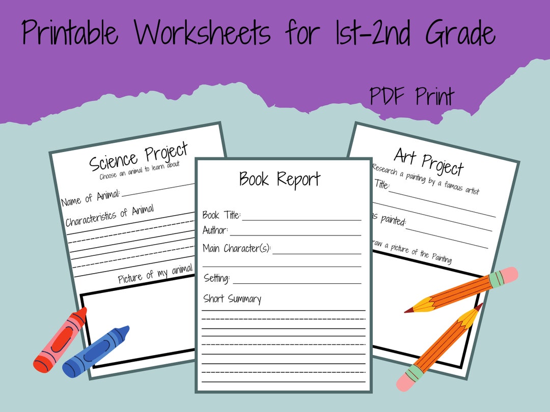 Printable Educational Worksheets for 1st-2nd Grade, Elementary School ...