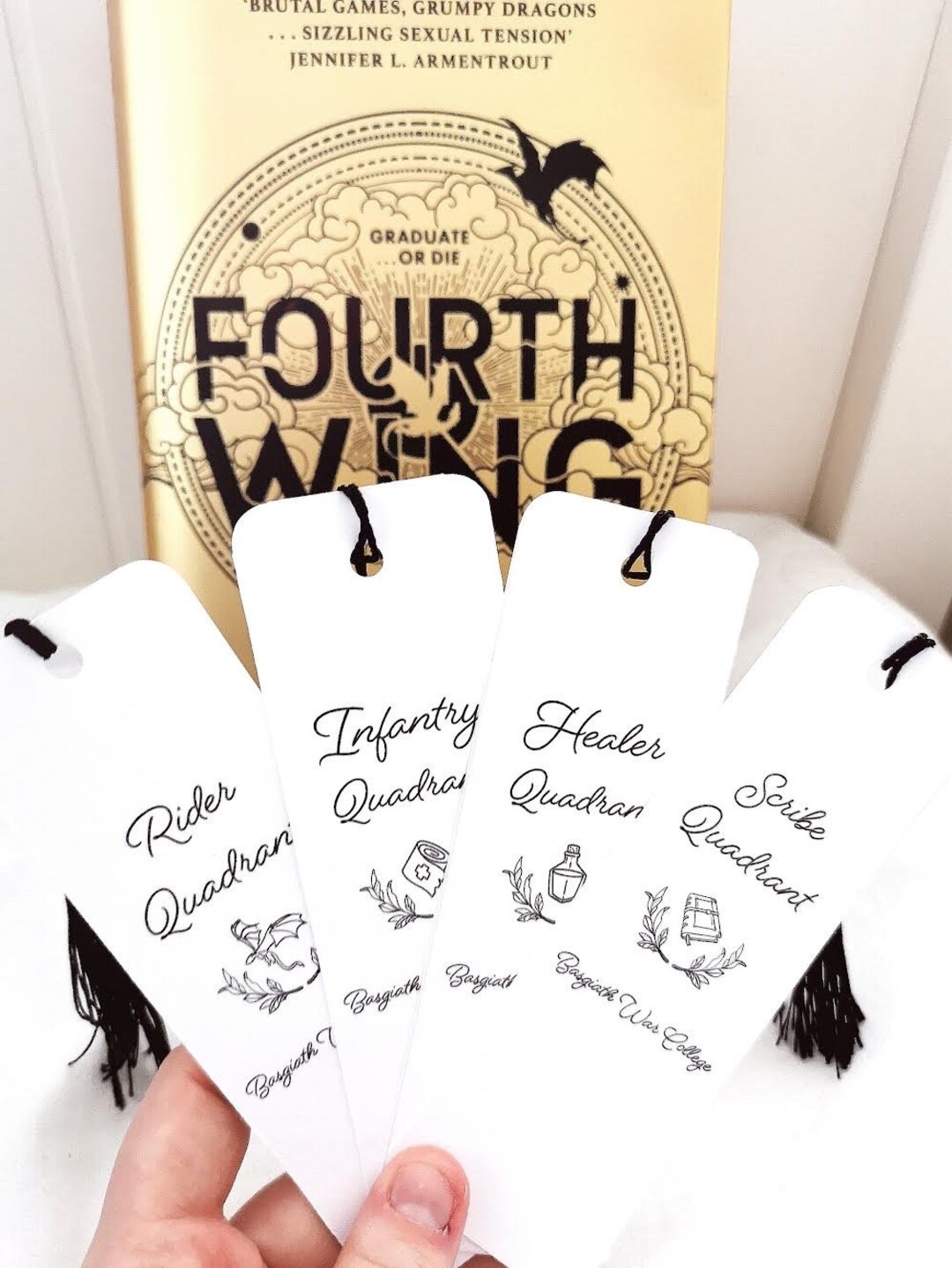 Fourth Wing Inspired Bookmarks Rider Healer Scribe Infirmary Quadrant ...
