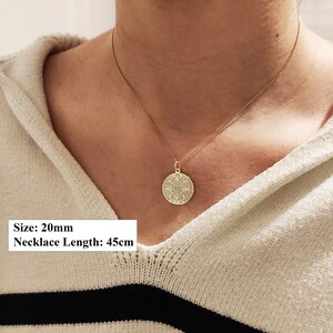 14K Solid Gold Aztec Calendar Disc Pendant, Mayan Gold Jewelry ...