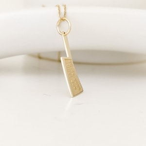 14K Real Solid Gold Chef Necklace, Personalized Chef Knife Pendant ...