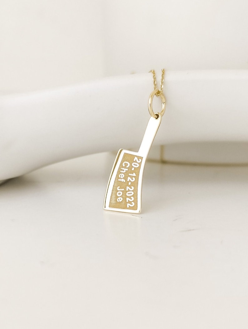 14K Real Solid Gold Chef Necklace Personalized Chef Knife - Etsy