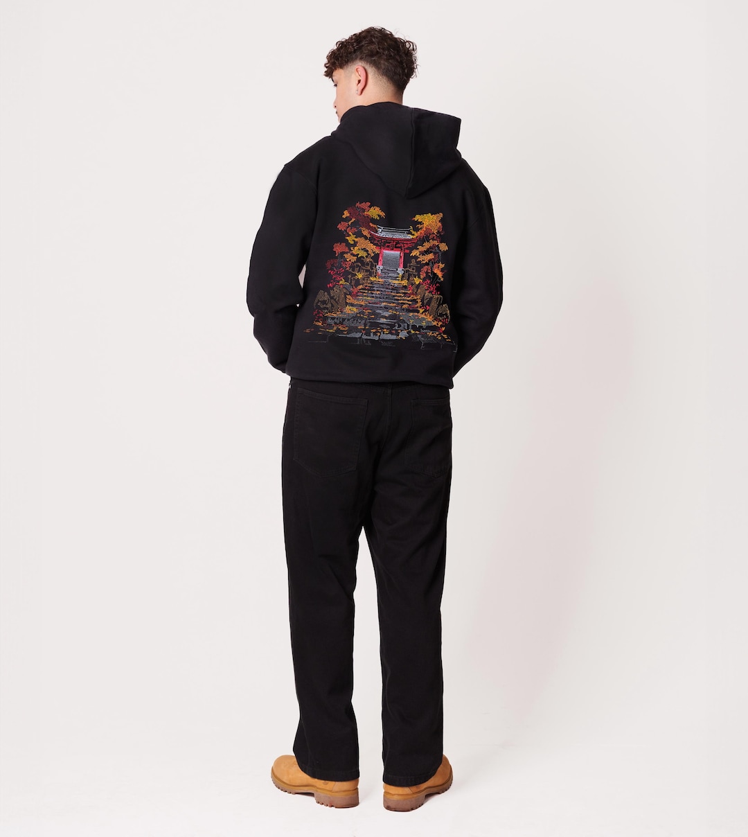 Embroidered Torii Gate Hoodie: Japanese Art, Organic Cotton - Etsy