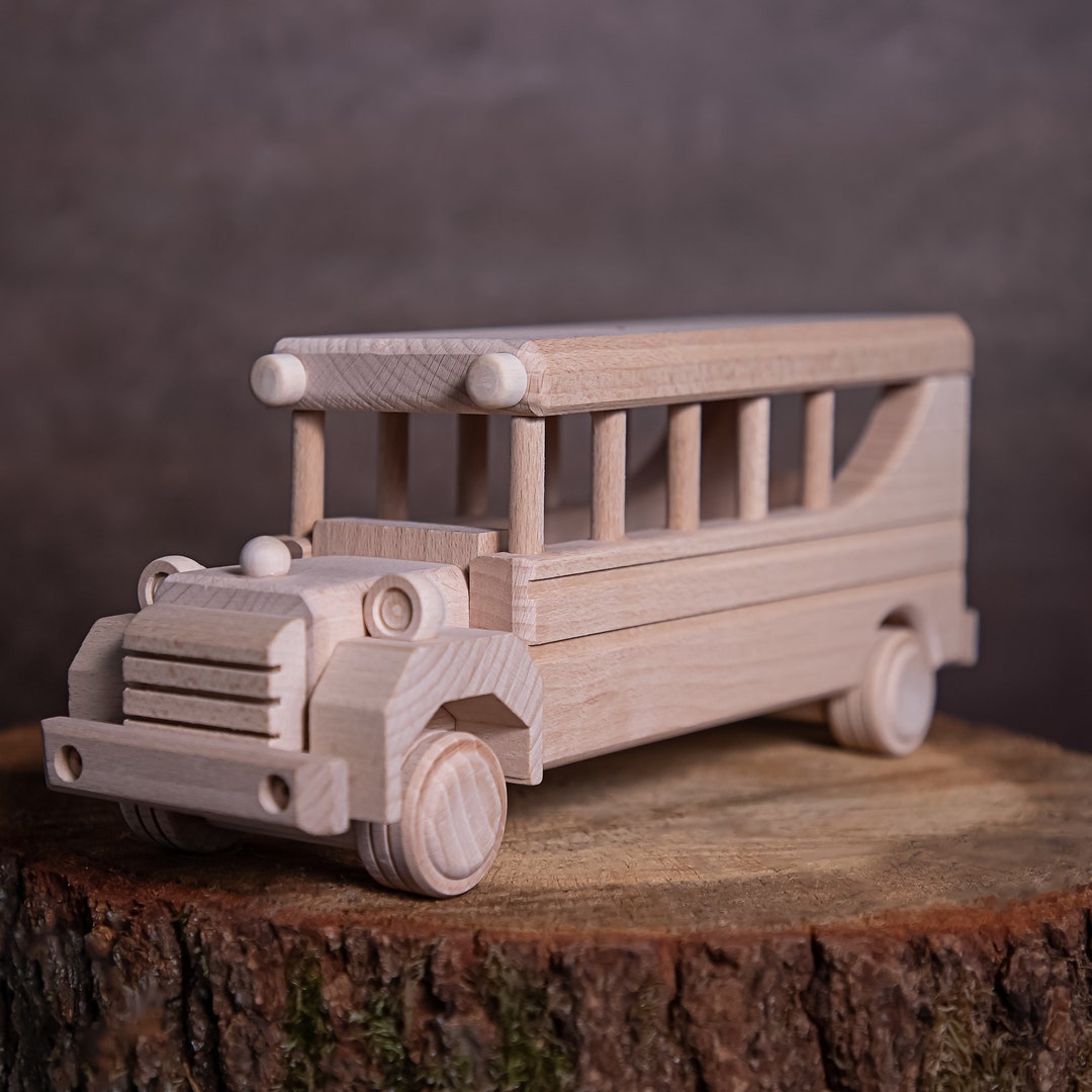 Wooden Retro Bus, Handmade Wooden Toy, Wooden Cars , Perfect Gift to ...