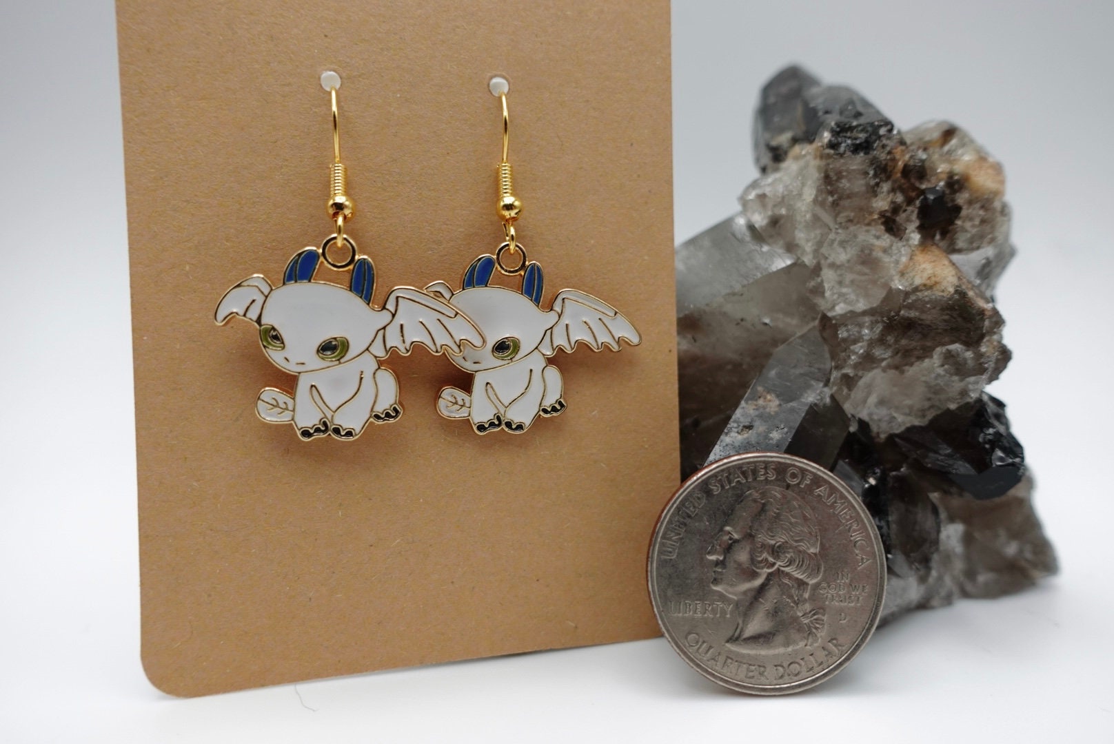 Hypoallergenic White Toothless Baby Dragon Earrings How to Train a ...