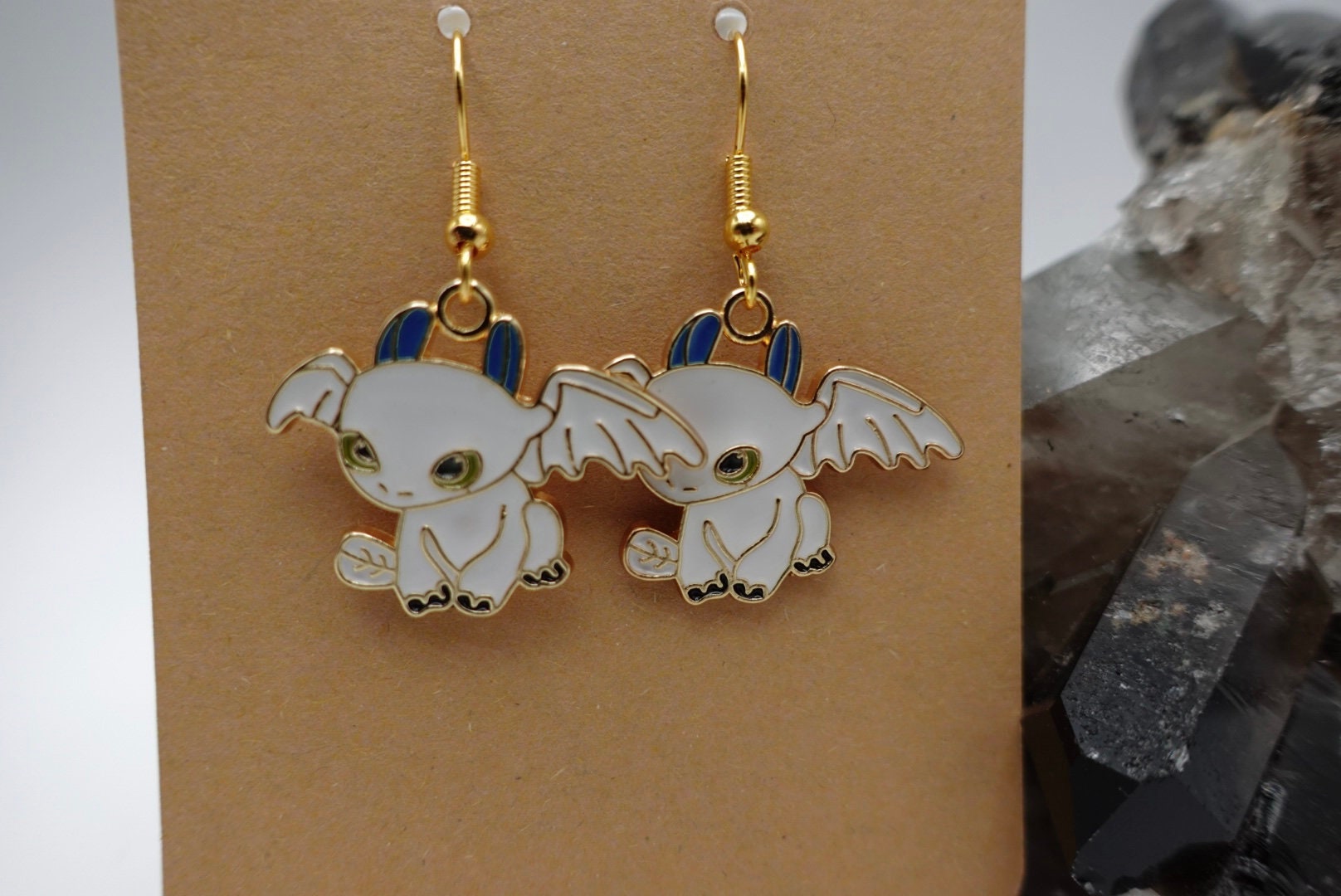 Hypoallergenic White Toothless Baby Dragon Earrings How to Train a ...