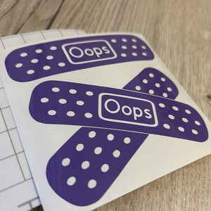 Vinyl Sticker / Decal for Car Bumper / Window. "oops" Dent / Scratch ...