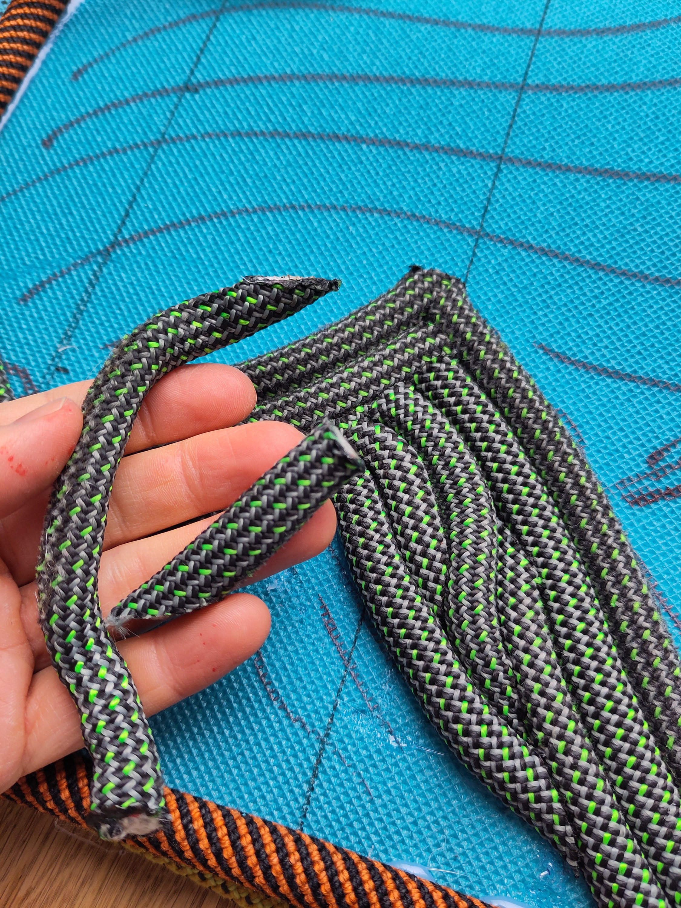 Rainbow Sky Mountains Recycled Climbing Rope Art Unique Gifts for ...