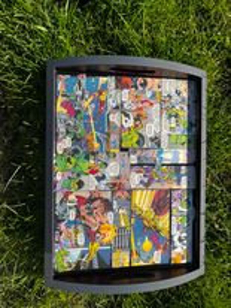 Resin Marvel Themed Comic Tray, Super Hero Deco, Handmade Epoxy Resin ...