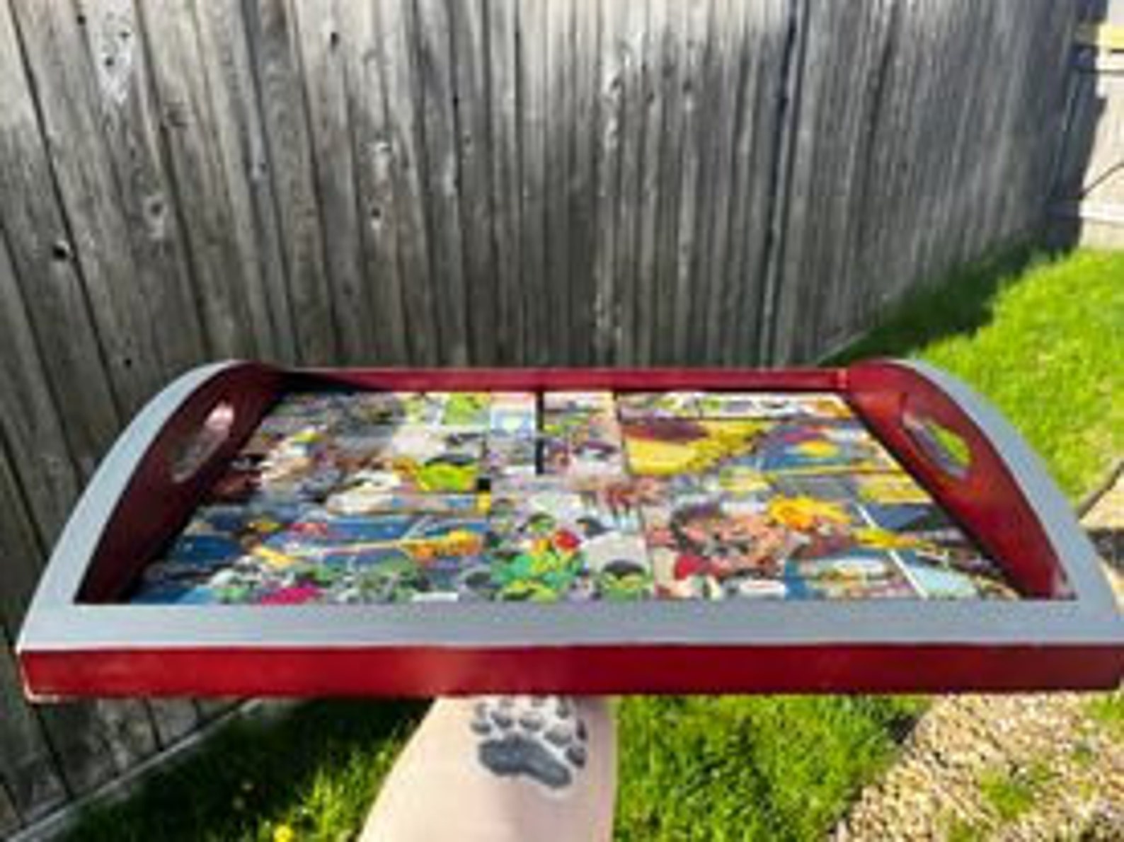 Resin Marvel Themed Comic Tray, Super Hero Deco, Handmade Epoxy Resin ...