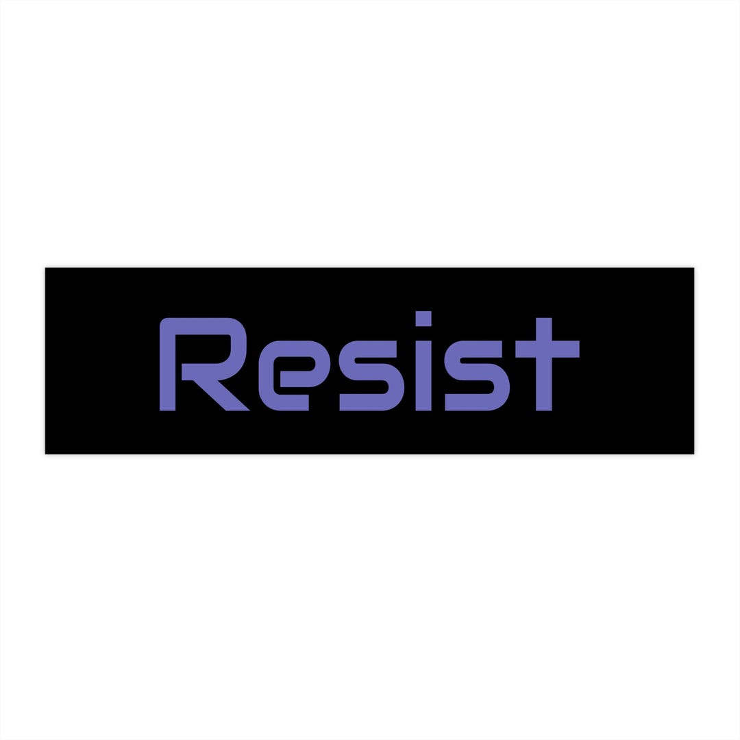 Bold "resist" Bumper Sticker, Car Accessories, Protest Stickers, Eco ...