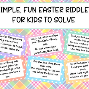 Indoor Easter Scavenger Hunt丨easter Egg Hunt Clues丨easter Treasure Hunt ...