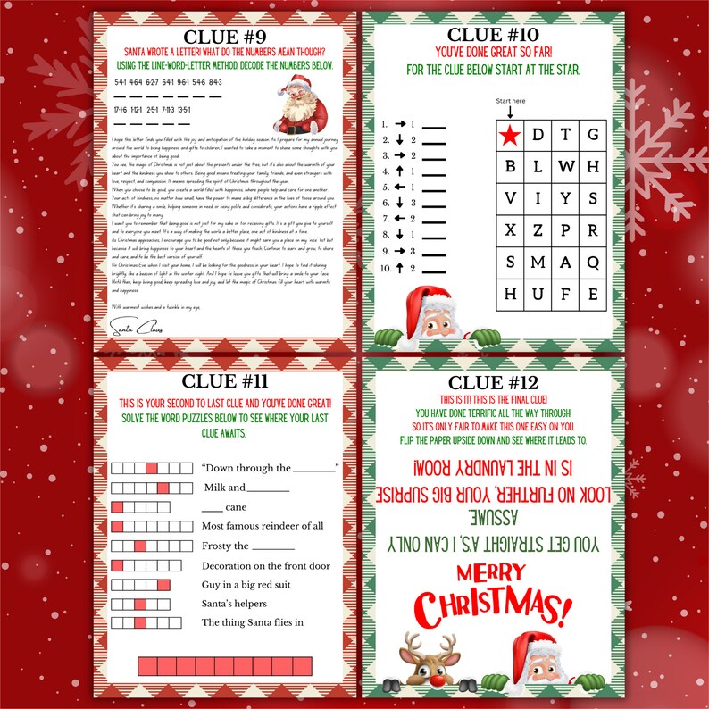 Indoor Christmas Treasure Hunt for Older Kids | Christmas Scavenger ...
