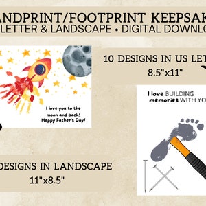 Fathers Day Handprint Craft Bundle | Fathers Day Art Craft Printable ...