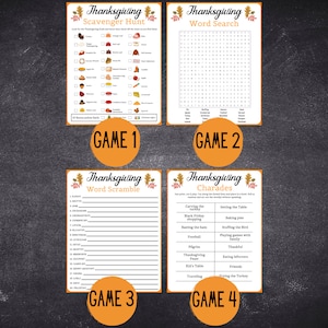 Thanksgiving Game Bundle, Thanksgiving Games Printable, Thanksgiving ...