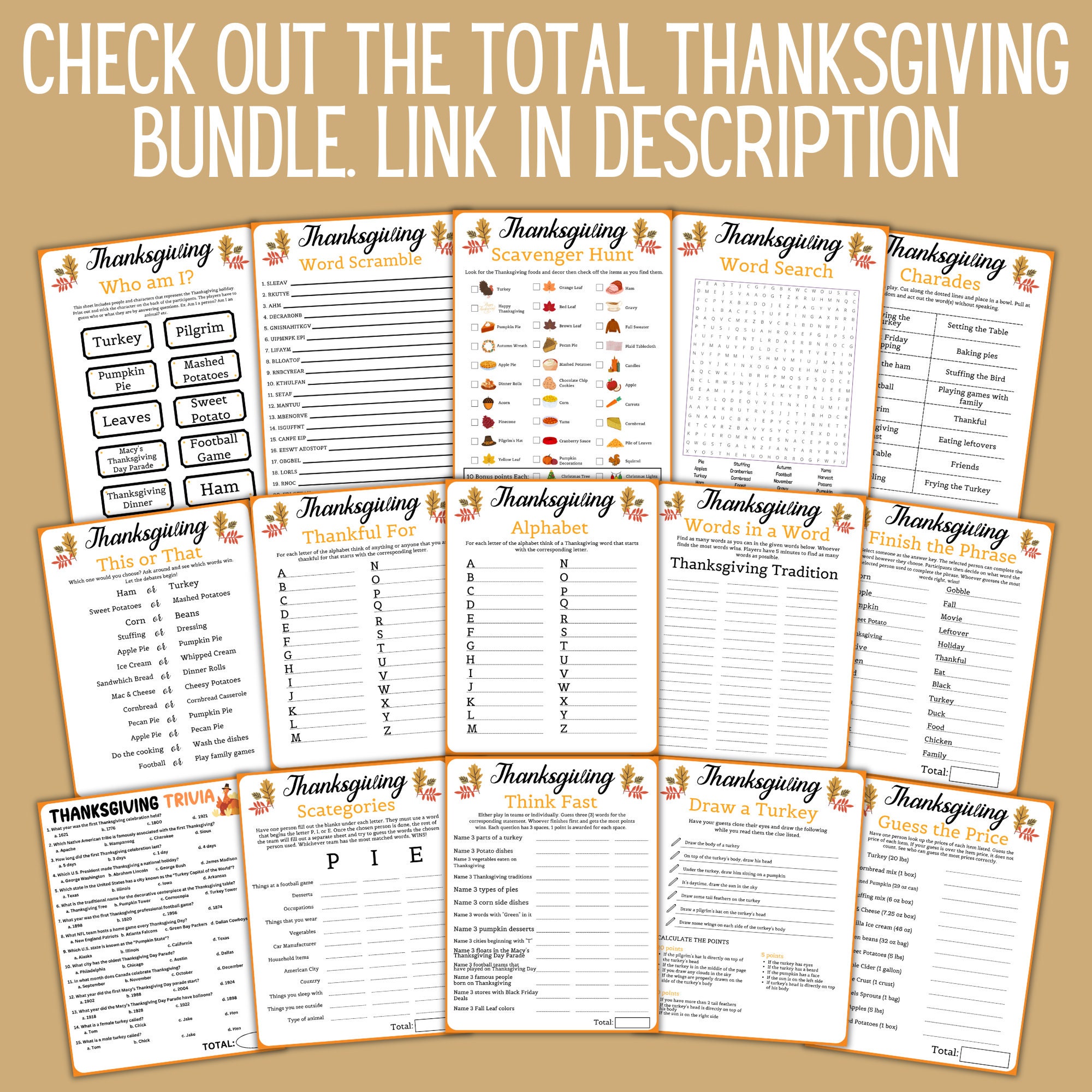 Thanksgiving Scavenger Hunt for Kids | Thanksgiving Scavenger Hunt ...