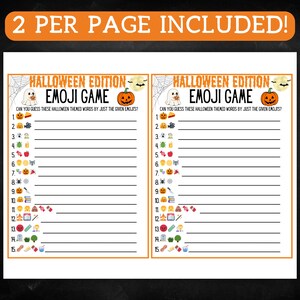 Halloween Emoji Game | Printable Halloween Games | Halloween Games for ...