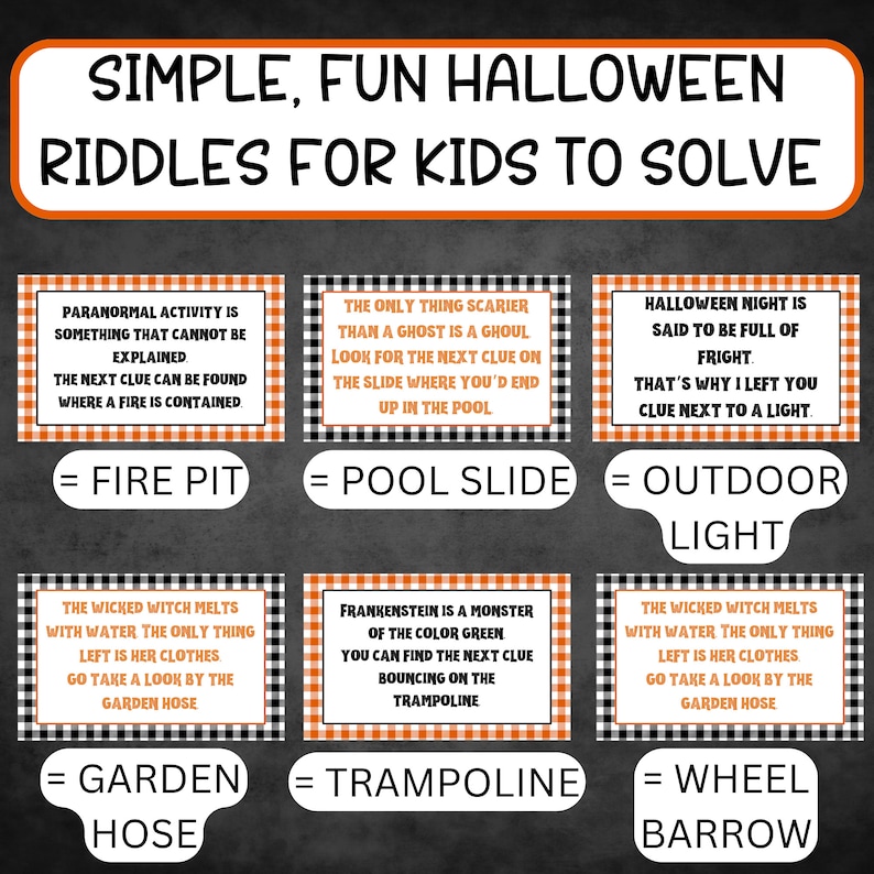Halloween Scavenger Hunt for Kids丨outdoor Treasure Hunt丨scavenger Hunt ...