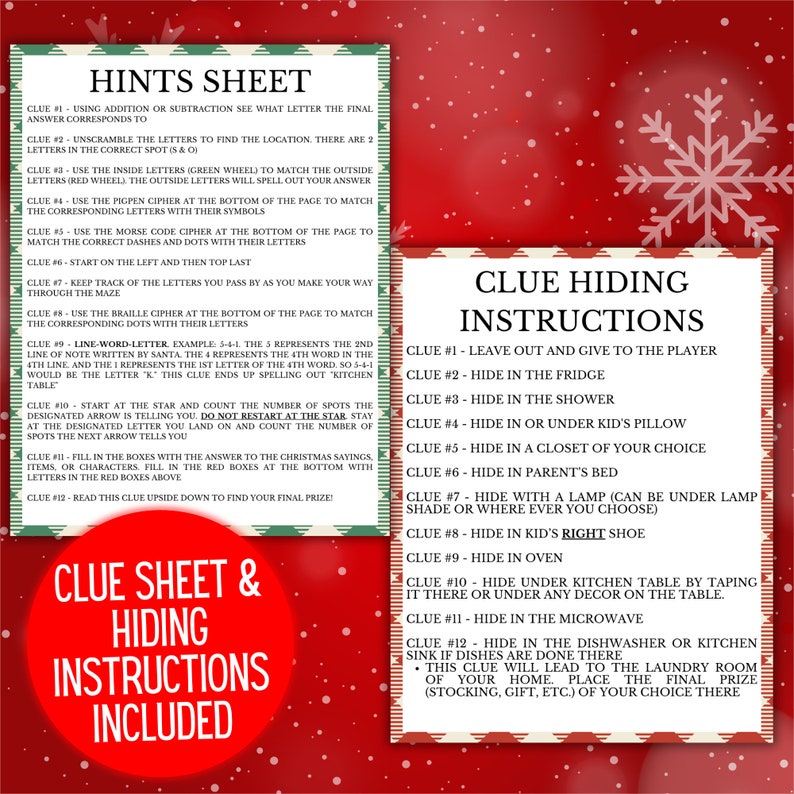 Indoor Christmas Treasure Hunt for Older Kids | Christmas Scavenger ...