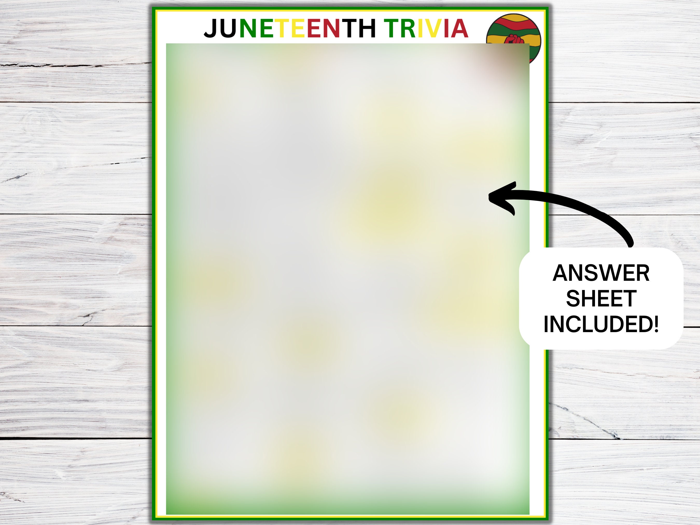 Juneteenth Trivia Game Printable | African American History Quiz ...