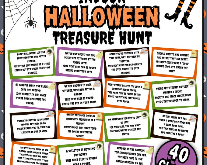 Halloween Scavenger Hunt for Kids丨outdoor Treasure Hunt丨scavenger Hunt ...