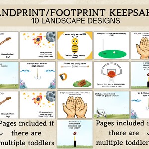 Fathers Day Handprint Craft Bundle | Fathers Day Art Craft Printable ...