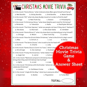 Christmas Movie Trivia | Christmas Movie Trivia Game | Christmas Party ...