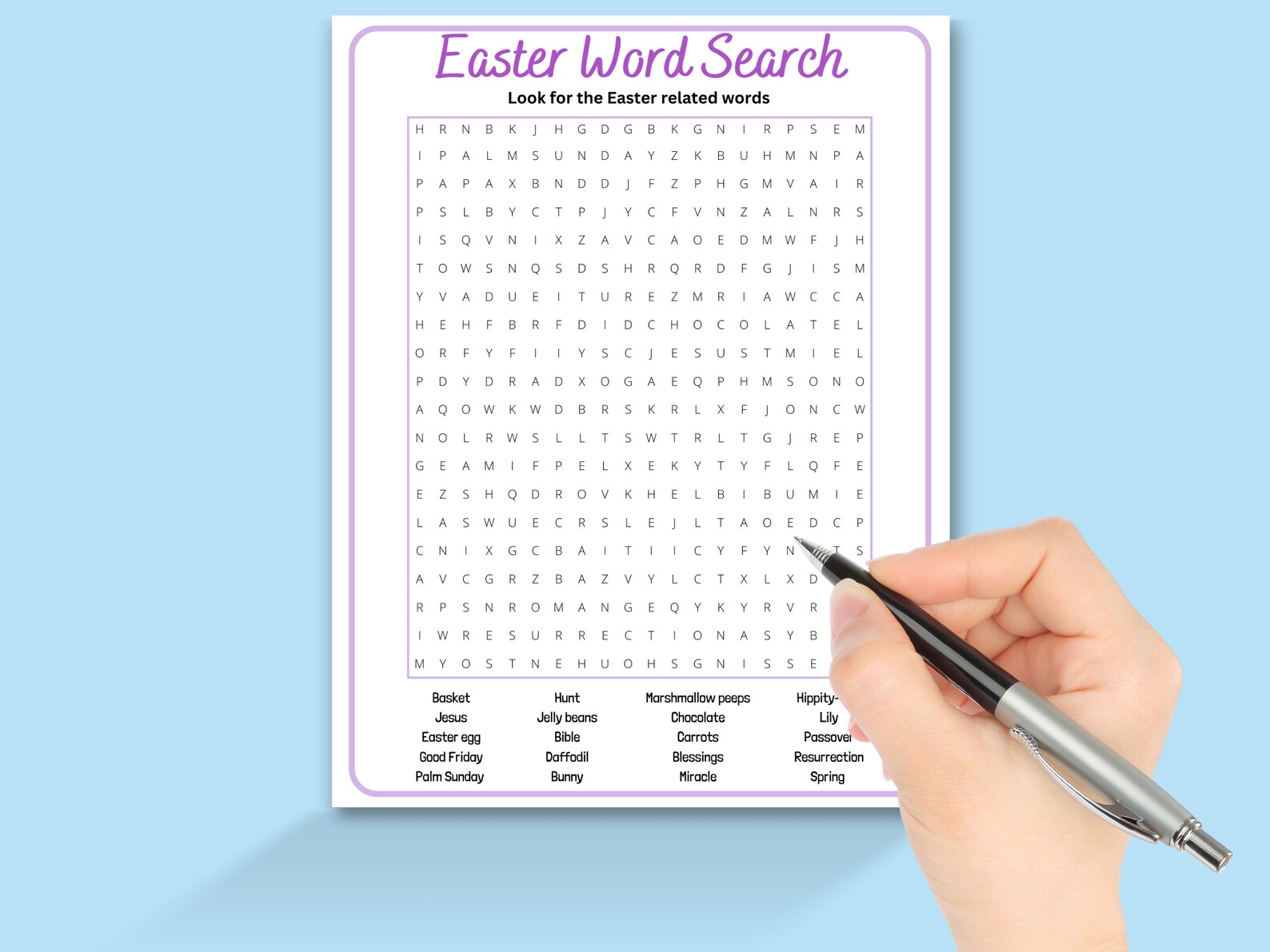 Easter Word Search丨printable Easter Game丨printable Easter Word Search丨 ...