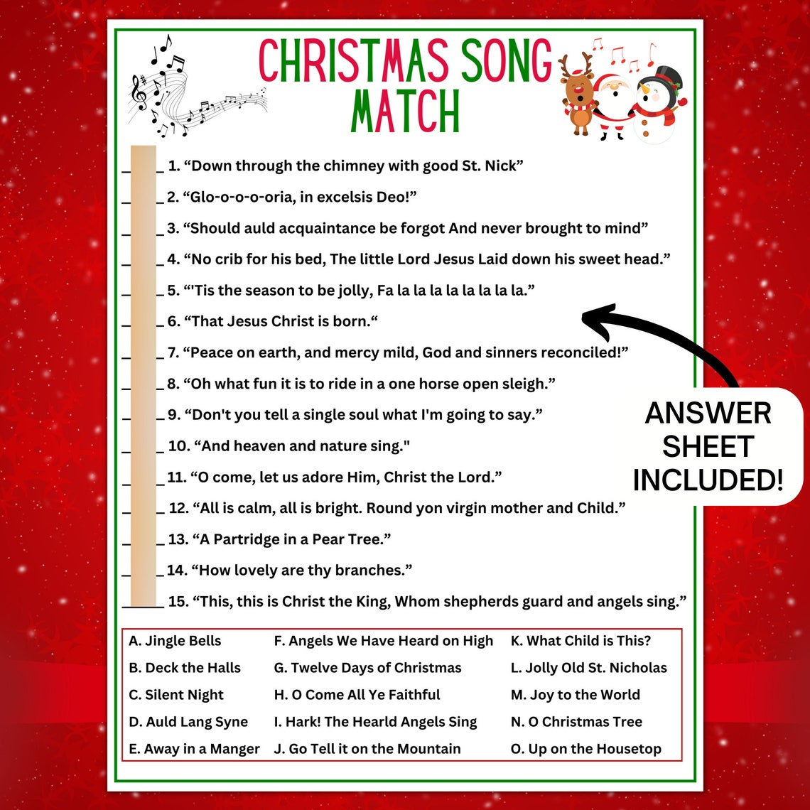 Christmas Song Trivia Game | Christmas Music Trivia | Christmas Carol ...