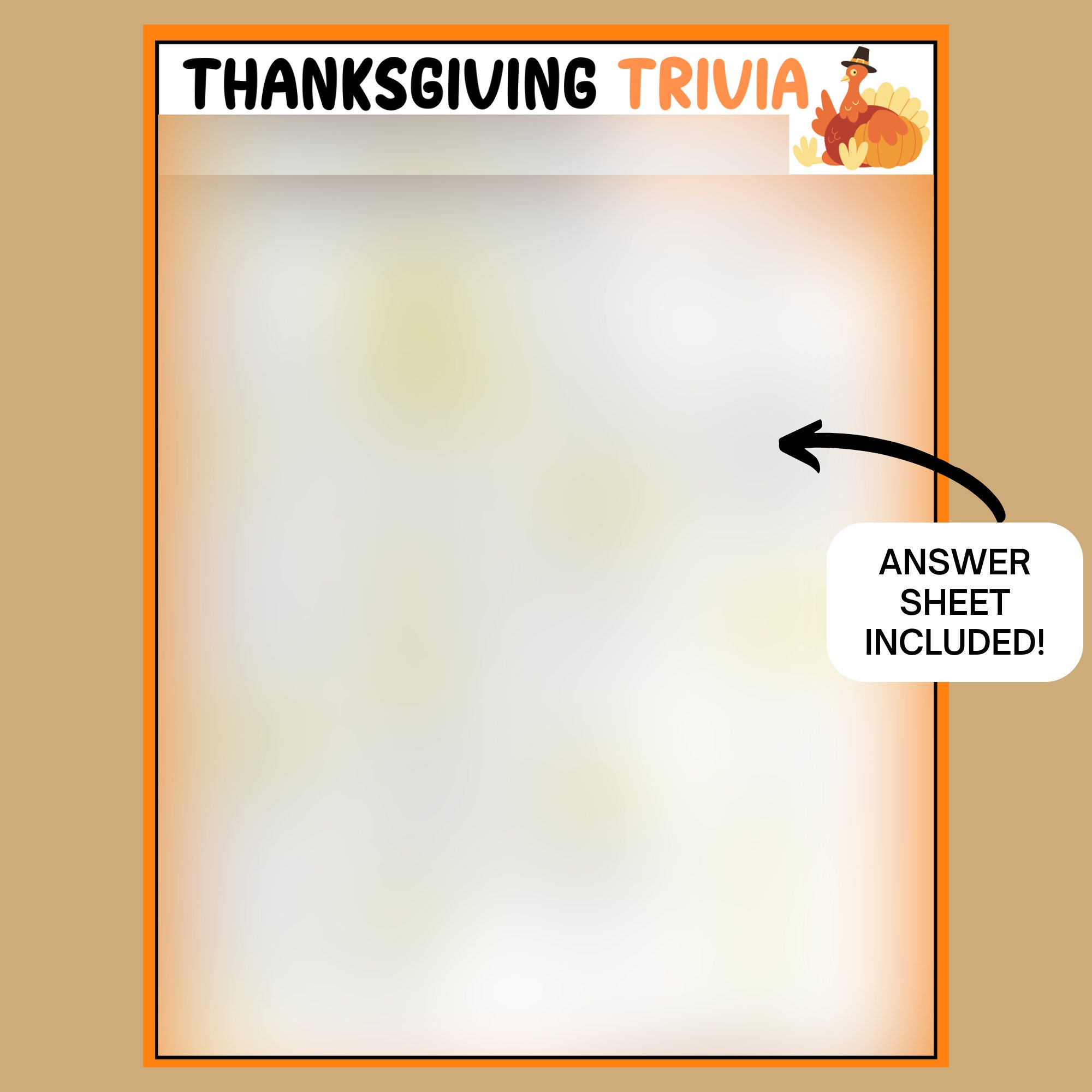 Thanksgiving Trivia | Thanksgiving Trivia Game | Thanksgiving Printable ...