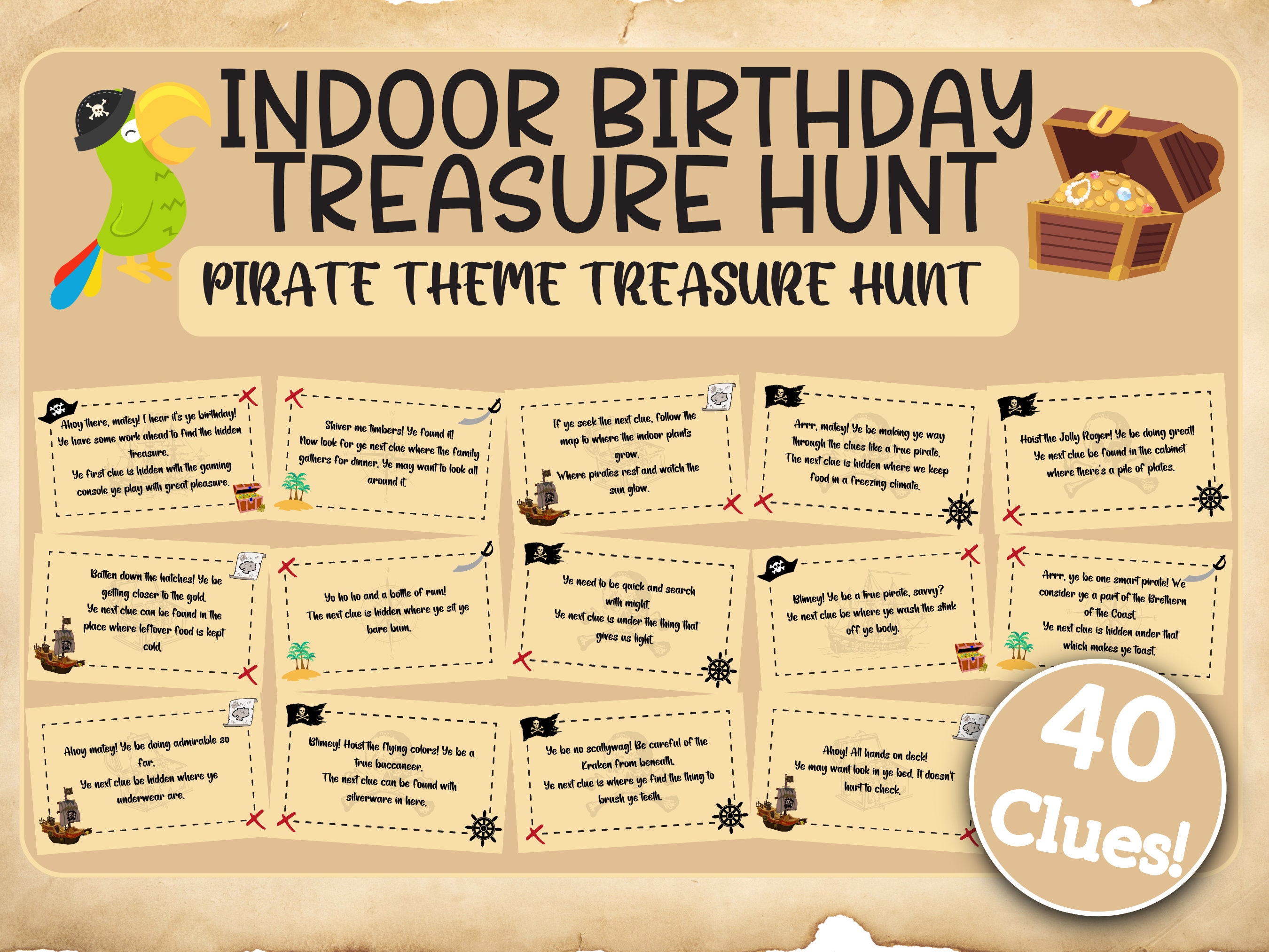 Pirate Treasure Hunt Clues Pirate Treasure Hunt Ideas | Pirate